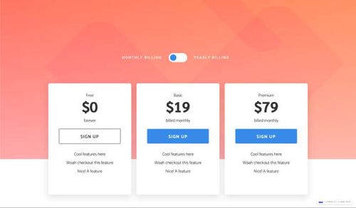 Green Pricing Table for Webflow